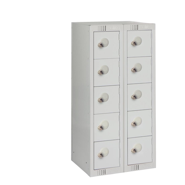 Ten Door Personal Effects Locker Grey - P_HR526 - Nisbets
