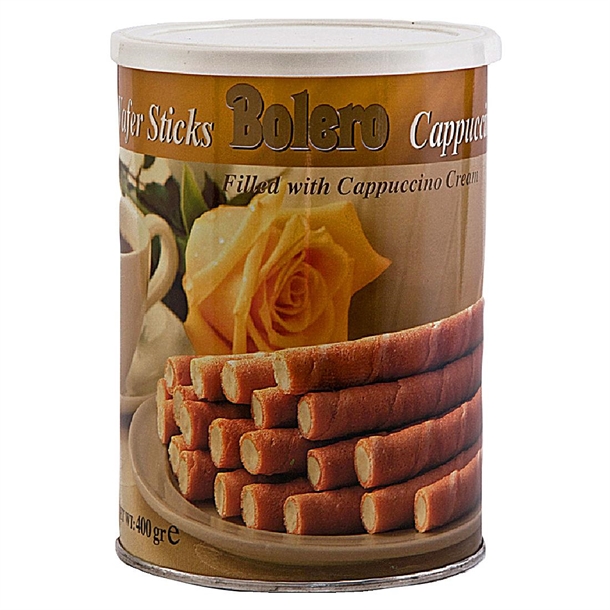 Bolero Cappuccino Wafer Sticks Tin 400g - HT338 - Nisbets