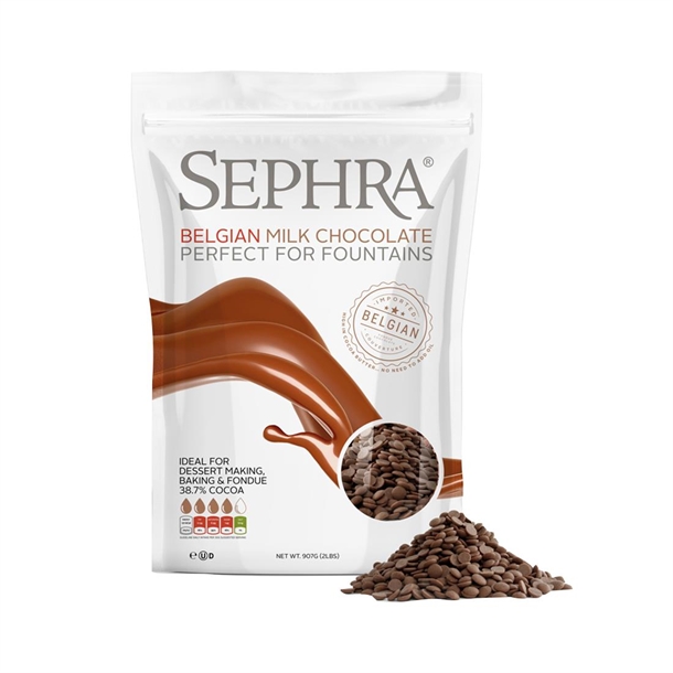 Sephra Luxury Belgian Couverture Milk Chocolate 2.5kg - HU100 - Nisbets