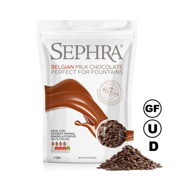 Sephra Luxury Belgian Milk Chocolate 907g - HU101 - Nisbets