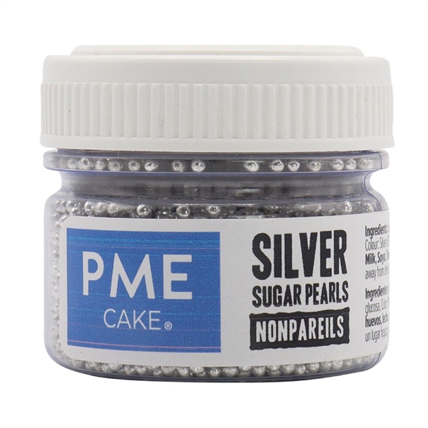 PME Silver Sugar Pearls 25g - Nonpareils - HU229 - Nisbets