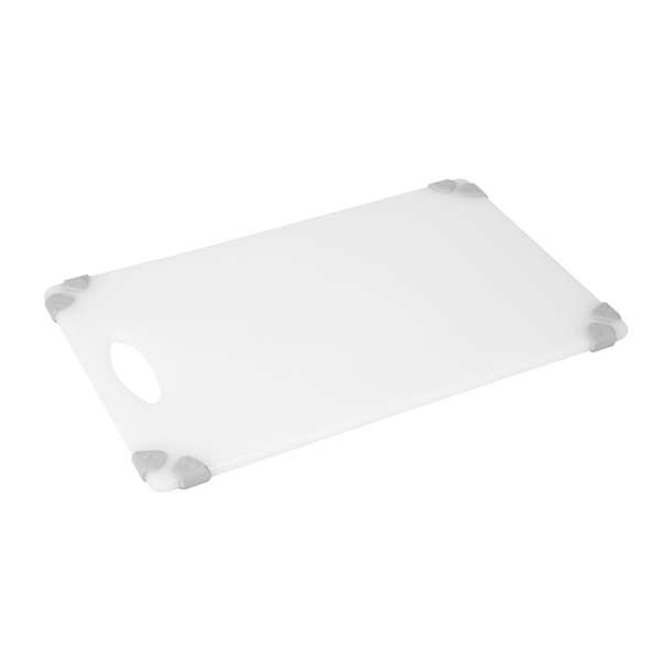 Hygiplas Commercial Grip Chopping Board White 458x306mm - HW008 - Nisbets