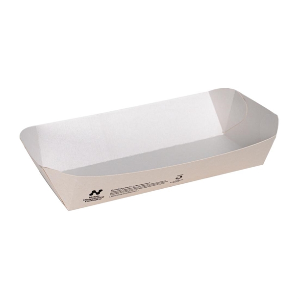 Notpla 10"x6" Deep Trays - White (340 Pack) - HW506 - Nisbets