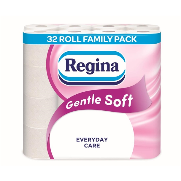 Regina Gentle Soft Toilet Rolls 3Ply (32 Rolls) - HW969 - Nisbets
