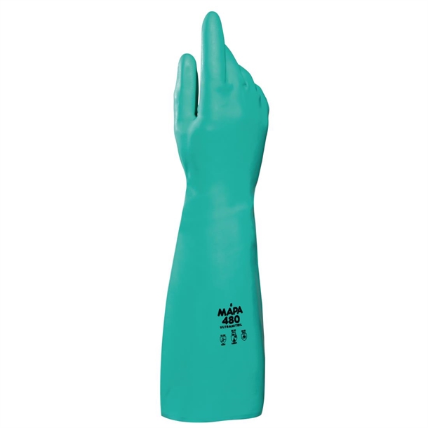 Mapa Ultranitril 480 Ultra Long Chemical Handling Gloves Size 8 Medium ...