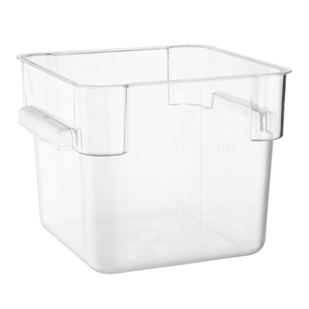 Hygiplas Polycarbonate Square Storage Container 5.5Ltr - HY402 - Nisbets