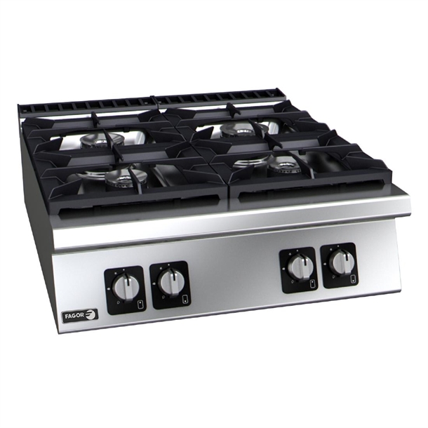 Fagor 900 Series 4 Burner Countertop Gas Hob - P_HY820 - Nisbets