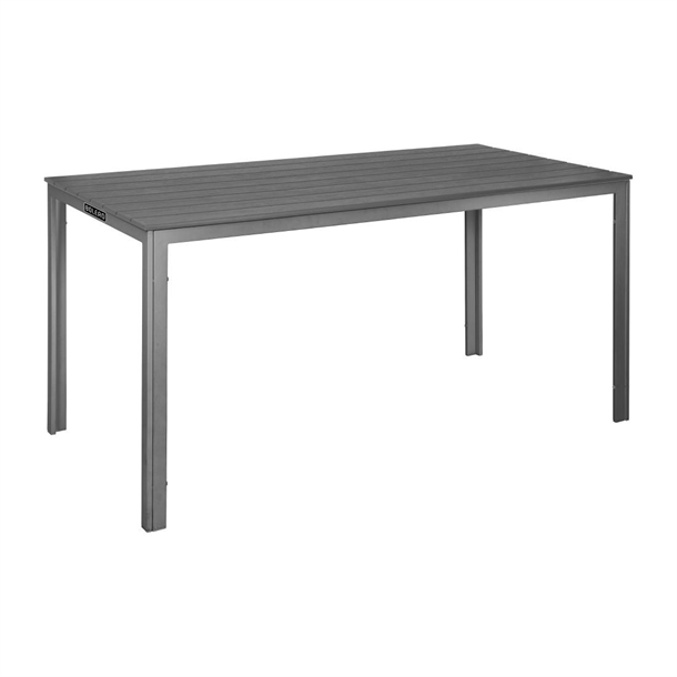 Bolero Valletta Grey Slatted Outdoor Table 1560mm - HZ020 - Nisbets