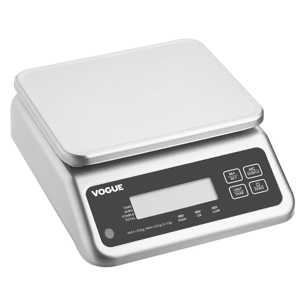 Vogue Waterproof Electric Scales 30kg - HZ325 - Nisbets