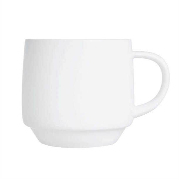 Arcoroc Intensity White Baril Cups 190ml (24 Pack) - HZ446 - Nisbets