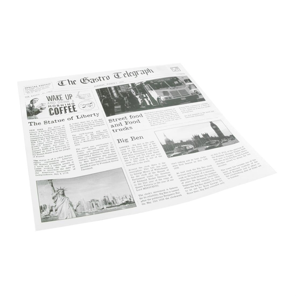 Sier Dispsoabels fettabweisendes Papier Zeitungspapier 300 x 300mm (Box ...