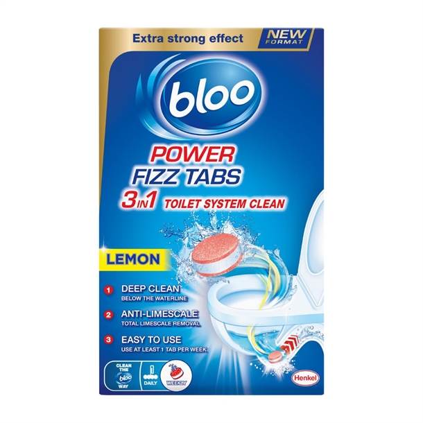 Bloo 8 Fizz Tabs Toilet Cleaner and Descaler (8 Tablets) - HZ850 - Nisbets