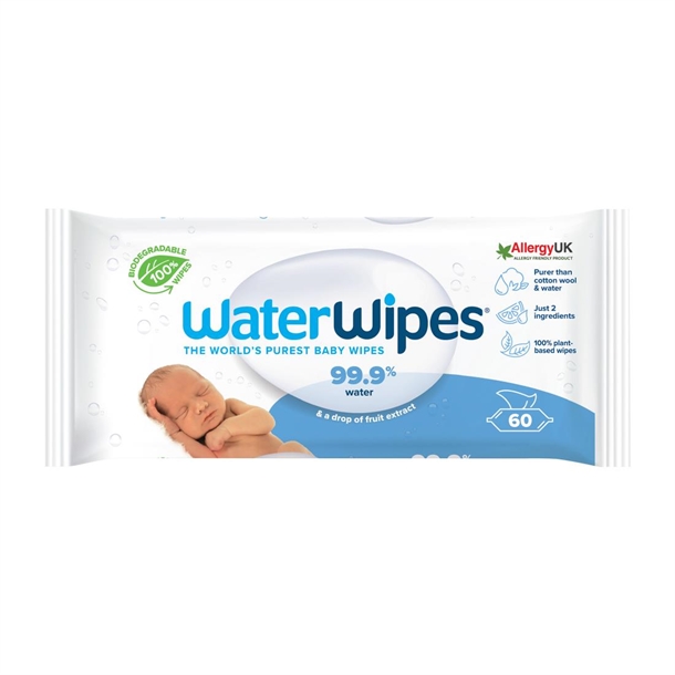 Water Wipes Sensitive Baby Wipes 60 Wipes (6 Pack) - HZ851 - Nisbets