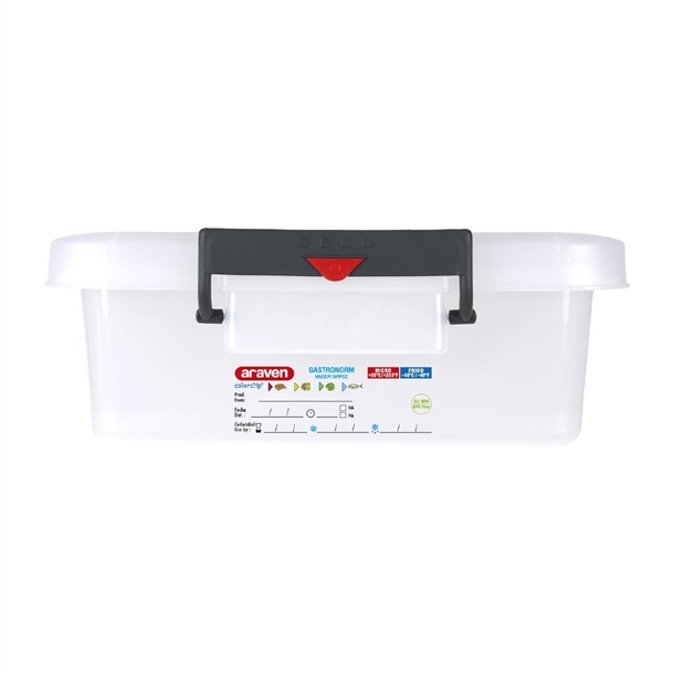 Araven Food Storage Container with Lids and Colour Coded Clips - P_J243 ...