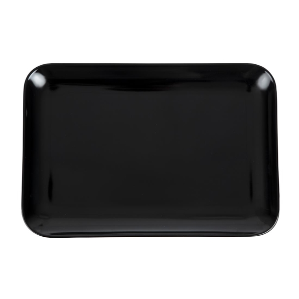 Dalebrook Melamine Rectangular Tray Black 230x330mm - J897 - Nisbets
