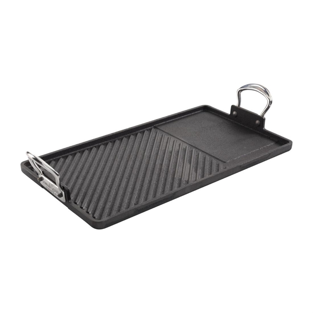 Samuel Groves Cast Iron Double Burner Griddle Pan 45x25cm - EJC895 ...