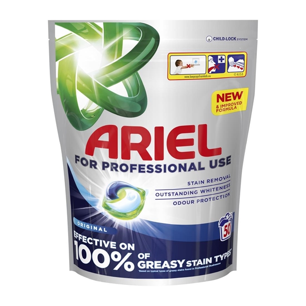Ariel Professional Liquid Pods 50 Washes Original (2 Pack) - JD466 ...