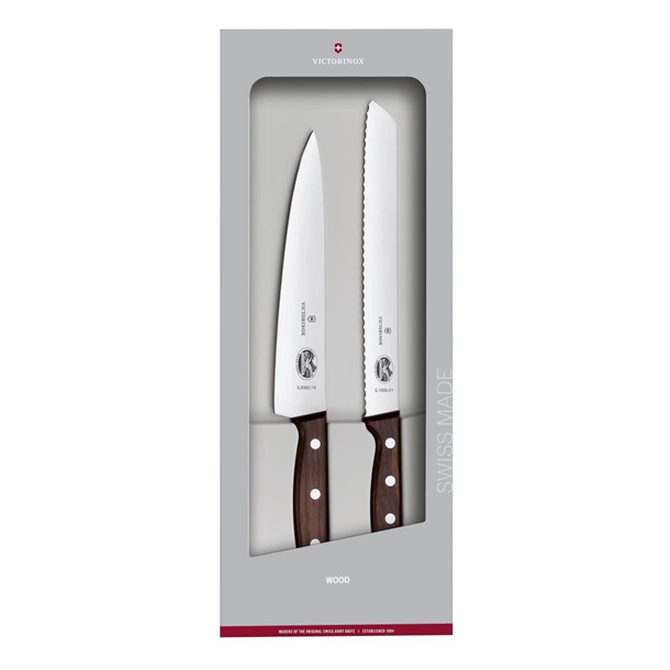 Victorinox Wood 2-Piece Kitchen Knife Set - JK295 - Nisbets