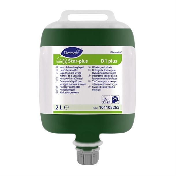 Diversey Suma Star-Plus D1 Divermite Dishwashing Liquid 2Ltr - JK362 ...