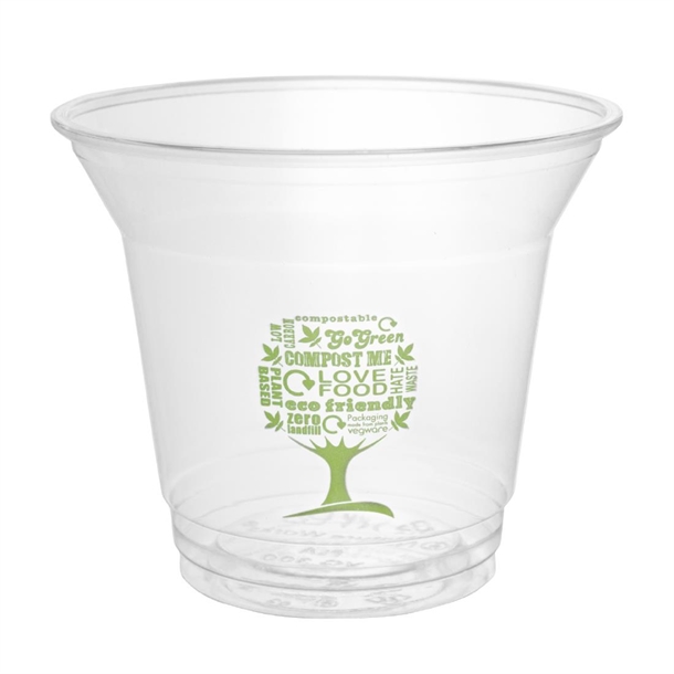 Vegware Slim Cold Cups Green Tree PLA 96-Series 256ml (1000 Pack ...