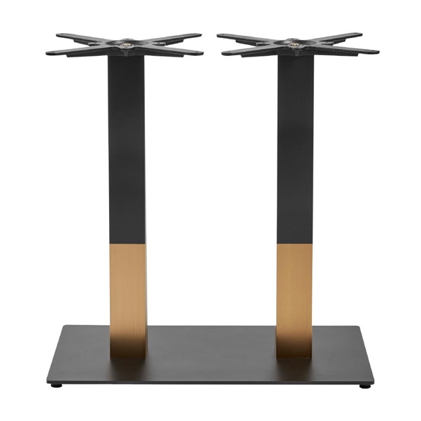 Boston Sleek Large Rectangular Dining Table Base Black & Gold - EJK463 ...