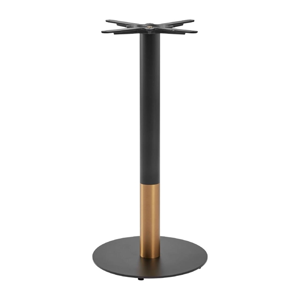Boston Sleek Small Round Mid Height Table Base Black & Gold - EJK468 ...