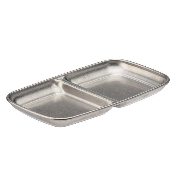 Utopia Artemis Double Dip Trays Rumbled Steel 155x90mm (12 Pack ...
