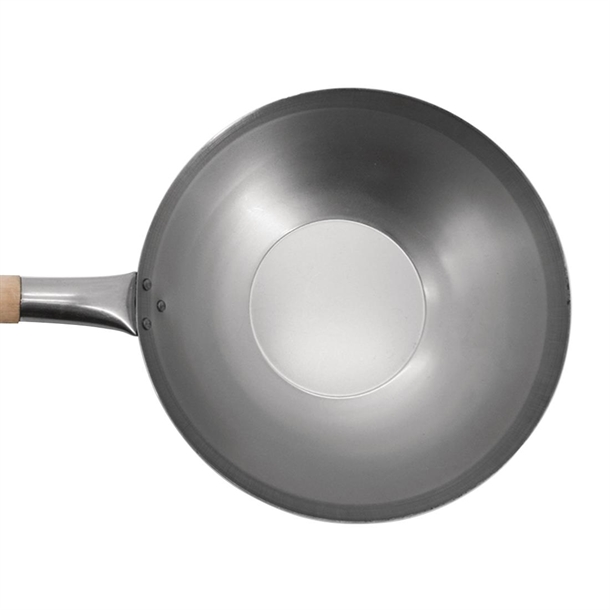 Vogue Mild Steel Wok Flat Base 330mm - K296 - Buy Online at Nisbets