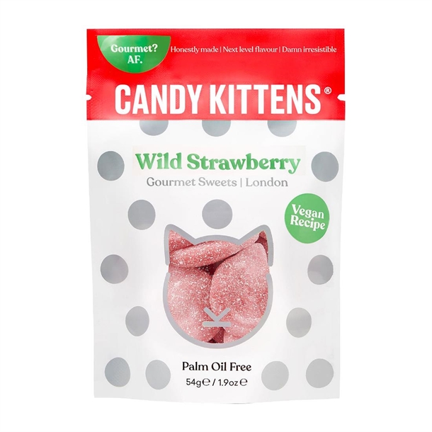 Candy Kittens Pop Bags Wild Strawberry 54g (12 Pack) - KA604 - Nisbets