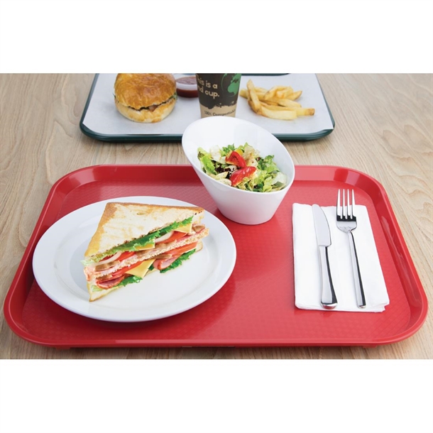 Olympia Kristallon Polypropylene Foodservice Tray 350 x 450mm Red ...
