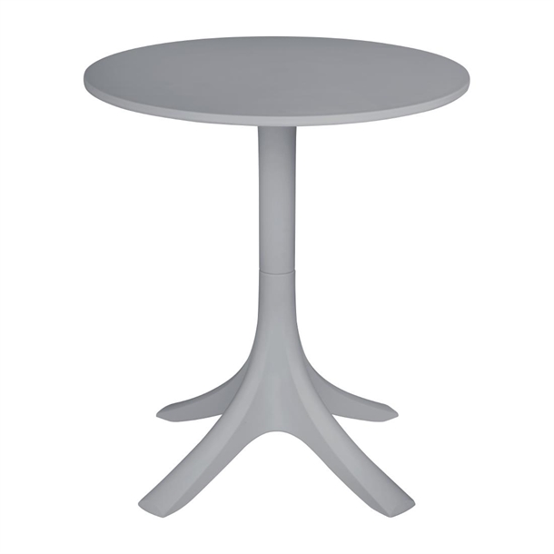 Bolero Lorenzo 600mm Round Café Table - Medium Grey - SA831 - Nisbets