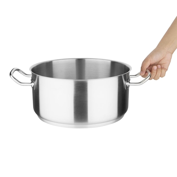 Vogue Stainless Steel Casserole Pan 7.5Ltr - T177 - Buy Online at Nisbets