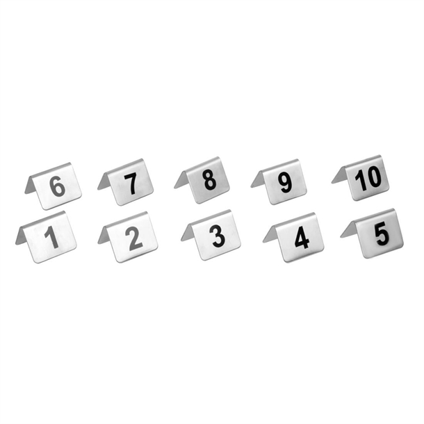 Olympia Stainless Steel Table Numbers 1-10 - U046 - Buy Online at Nisbets