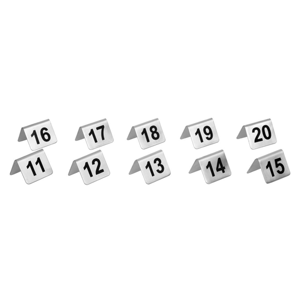 Olympia Stainless Steel Table Numbers 11-20 - U047 - Buy Online at Nisbets
