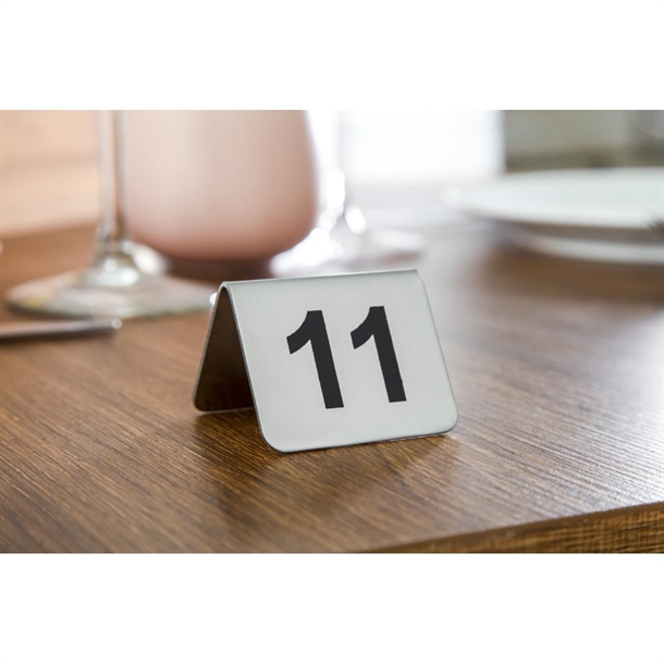 Olympia Stainless Steel Table Numbers 11-20 - U047 - Buy Online at Nisbets