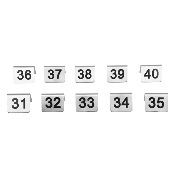 Olympia Stainless Steel Table Numbers 31-40 (Pack of 10) - U049 - Buy ...