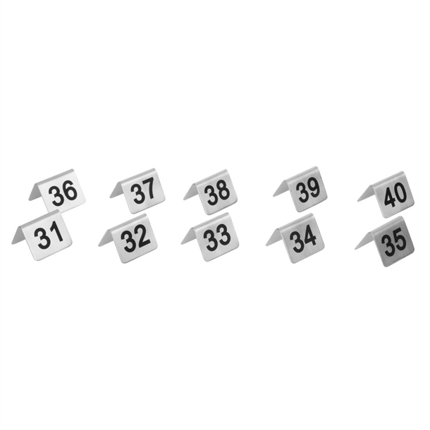 Olympia Stainless Steel Table Numbers 31-40 (Pack of 10) - U049 - Buy ...