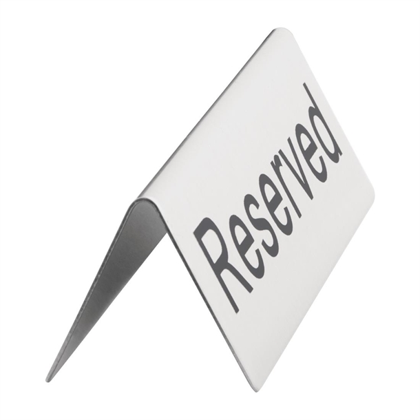 Olympia Stainless Steel Table Sign - Reserved - U051 - Buy Online at ...