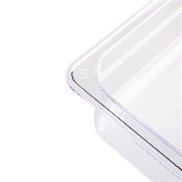 Vogue Clear Polycarbonate 1/1 Gastronorm Tray 65mm - U224 - Buy Online ...