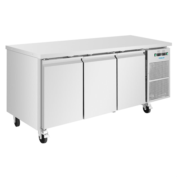Polar U-Series Three Door Counter Fridge/Freezer 314Ltr - UA087 - Nisbets