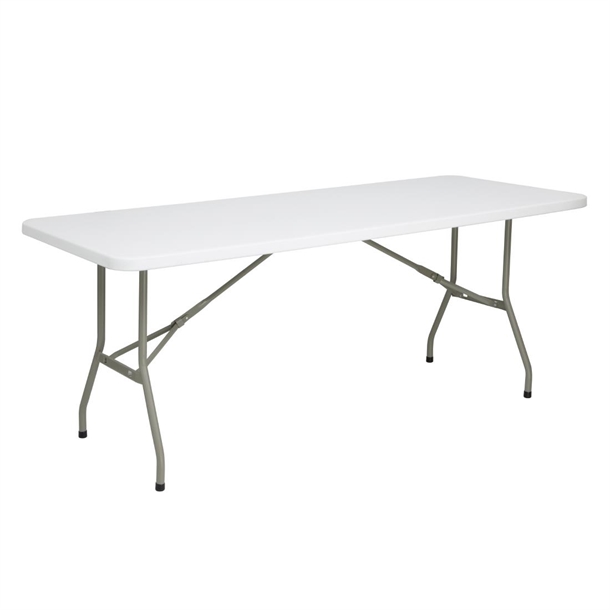 Bolero Rectangular Folding Table 6ft White - UU579 - Nisbets