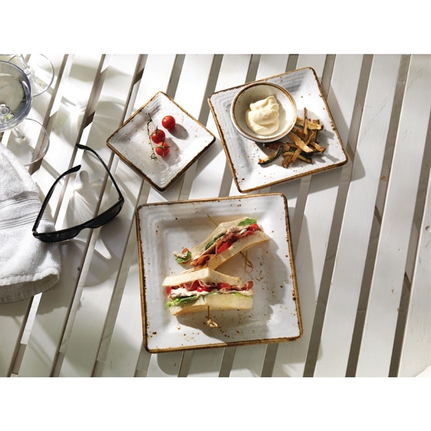 Steelite Craft Melamine Square Plates White 127mm (Pack of 6) - VV1084 ...