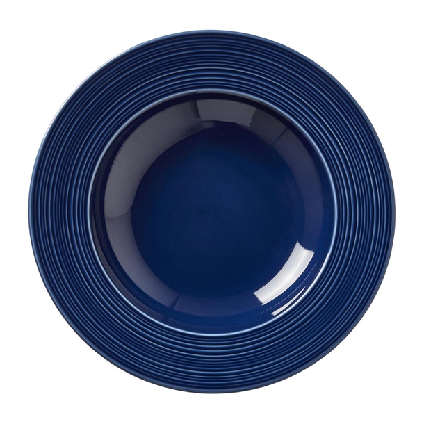 Steelite Concorde Rim Soup Plates Midnight Blue 240mm (12 Pack ...