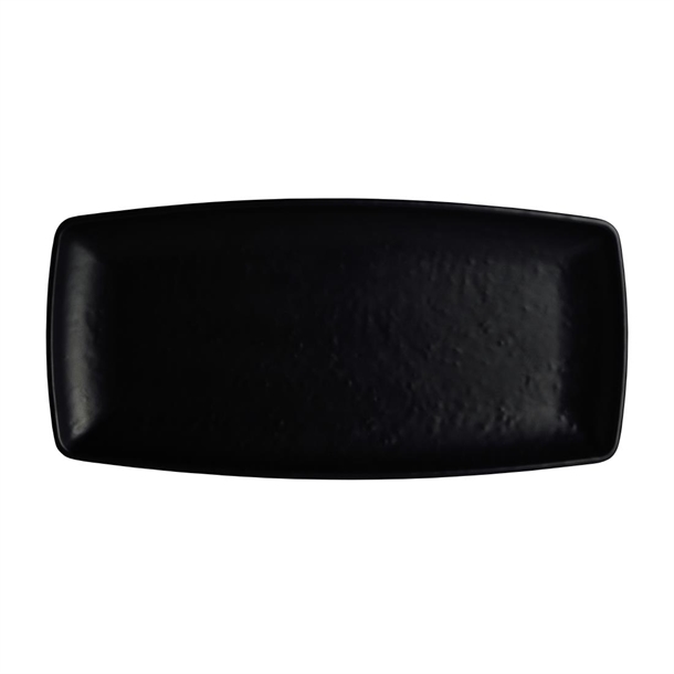 Steelite Cali Rectangle Plates Black 292x140mm (12 Pack) - VV4975 - Nisbets