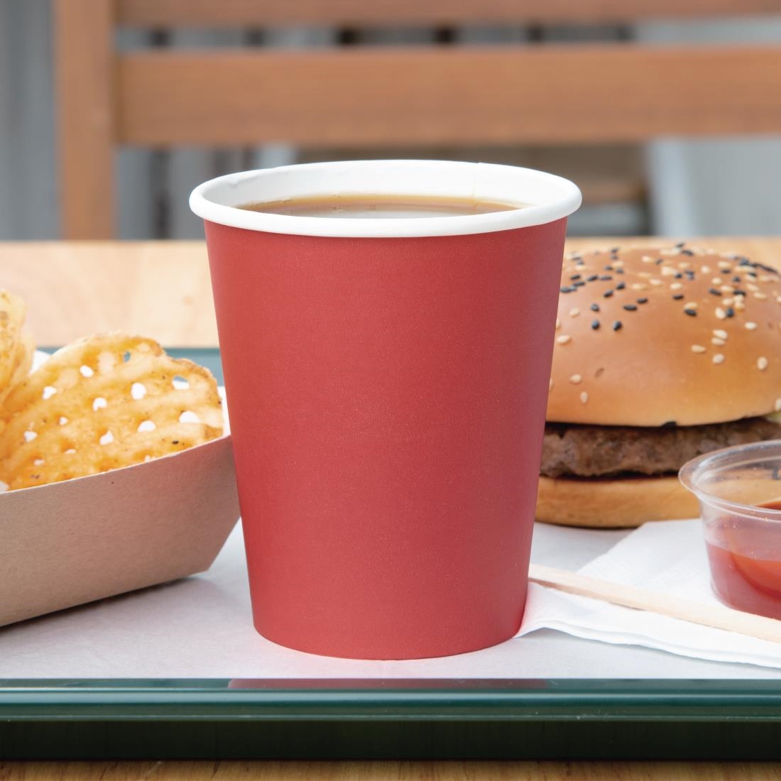 Fiesta Takeaway Coffee Cups Single Wall Red 225ml / 8oz - P_GP406 - Buy ...