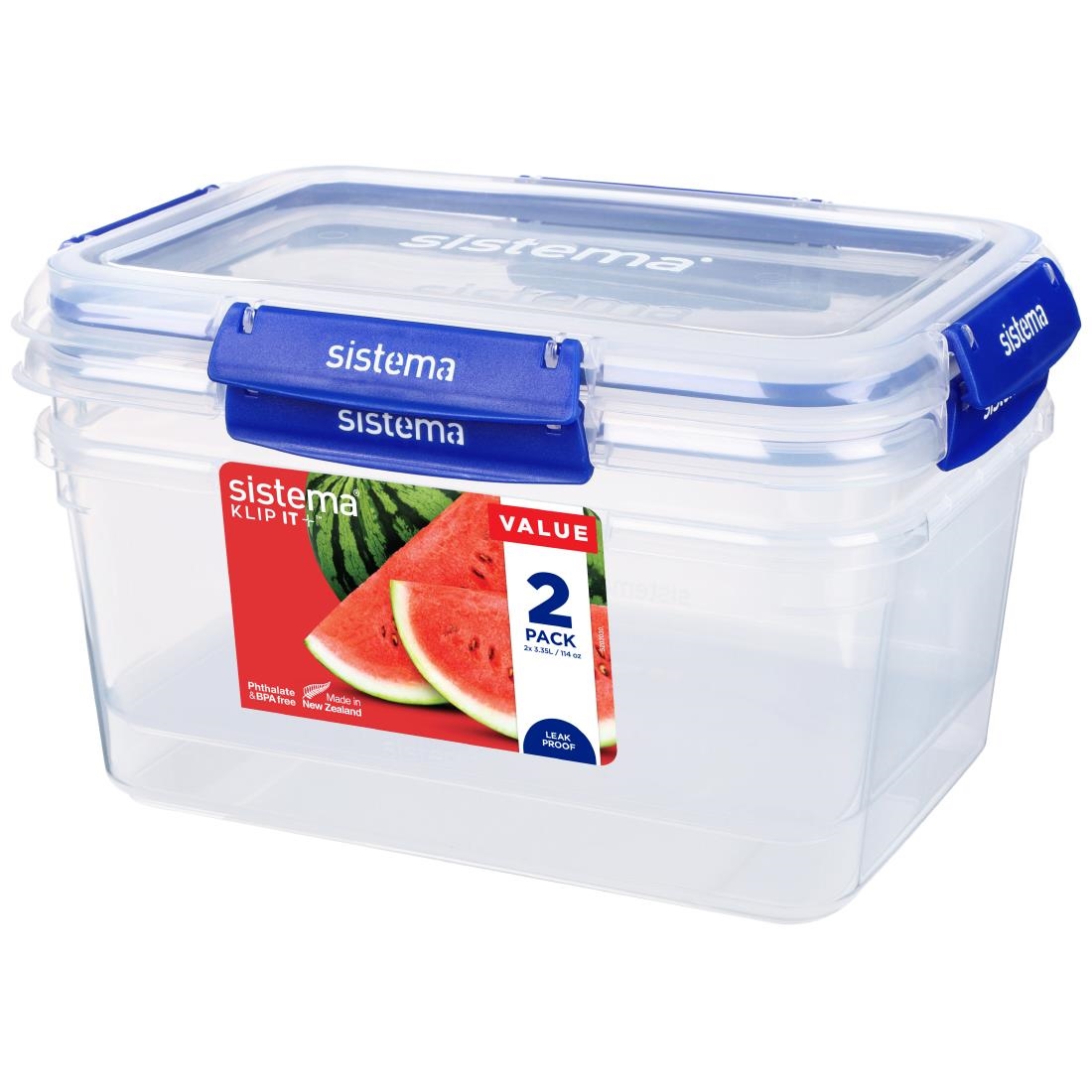 Sistema Klip It Plus Rectangle container - 3.35Ltr (Pack of 2) - DD415 ...