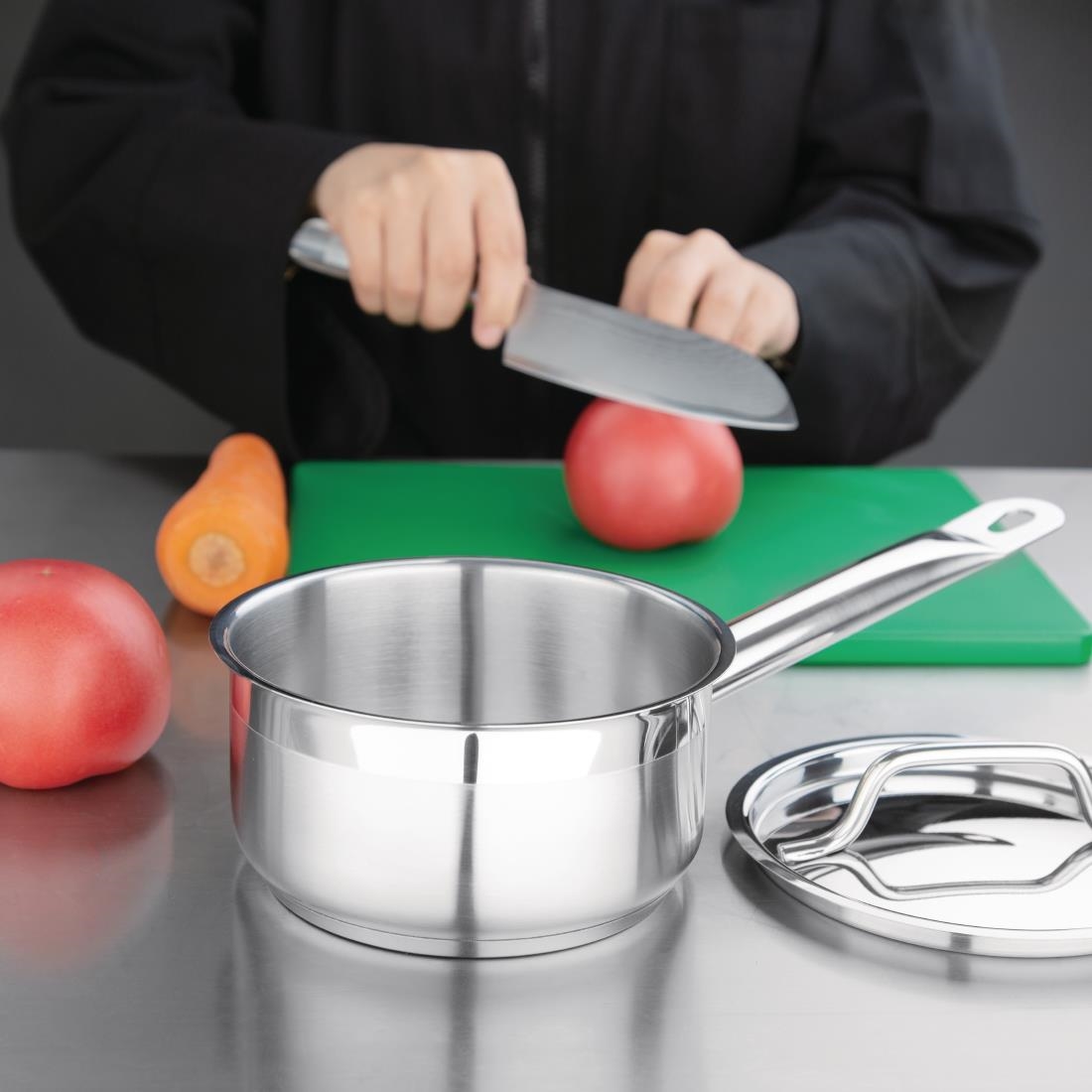 Nisbets Essentials Stainless Steel Saucepan 900ml - DF669 - Buy Online ...