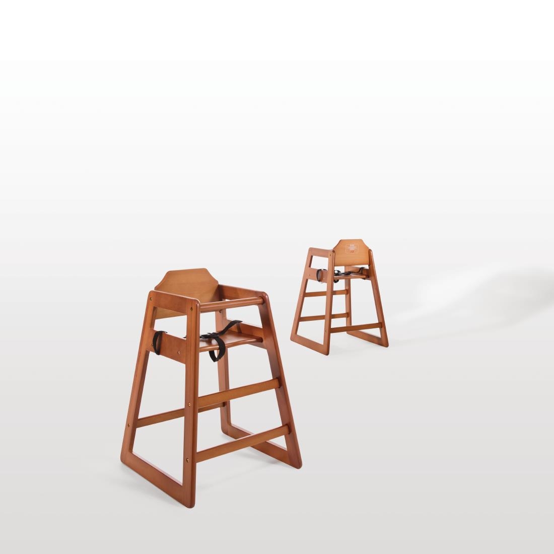 Bolero Wooden High Chair Dark Wood Finish - DL901 - Buy Online at Nisbets