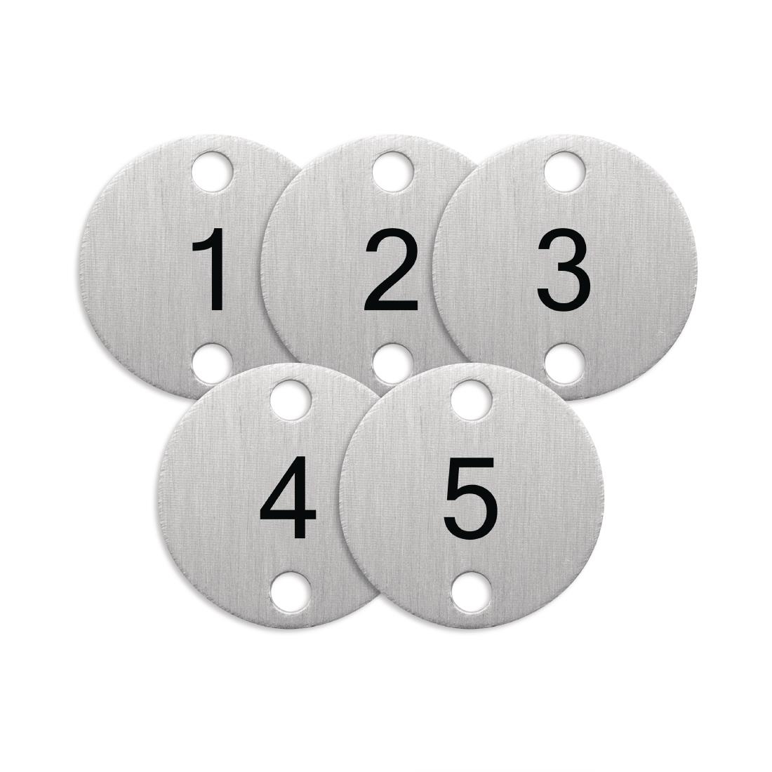 Olympia Table Numbers Silver (1-5) - DY770 - Buy Online at Nisbets