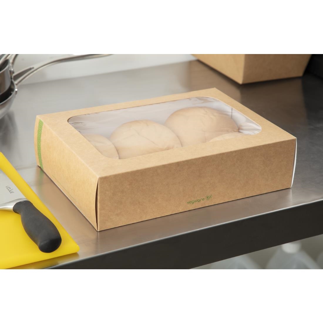 Vegware Compostable Sandwich Platters With Lid Regular (Pack of 50 ...